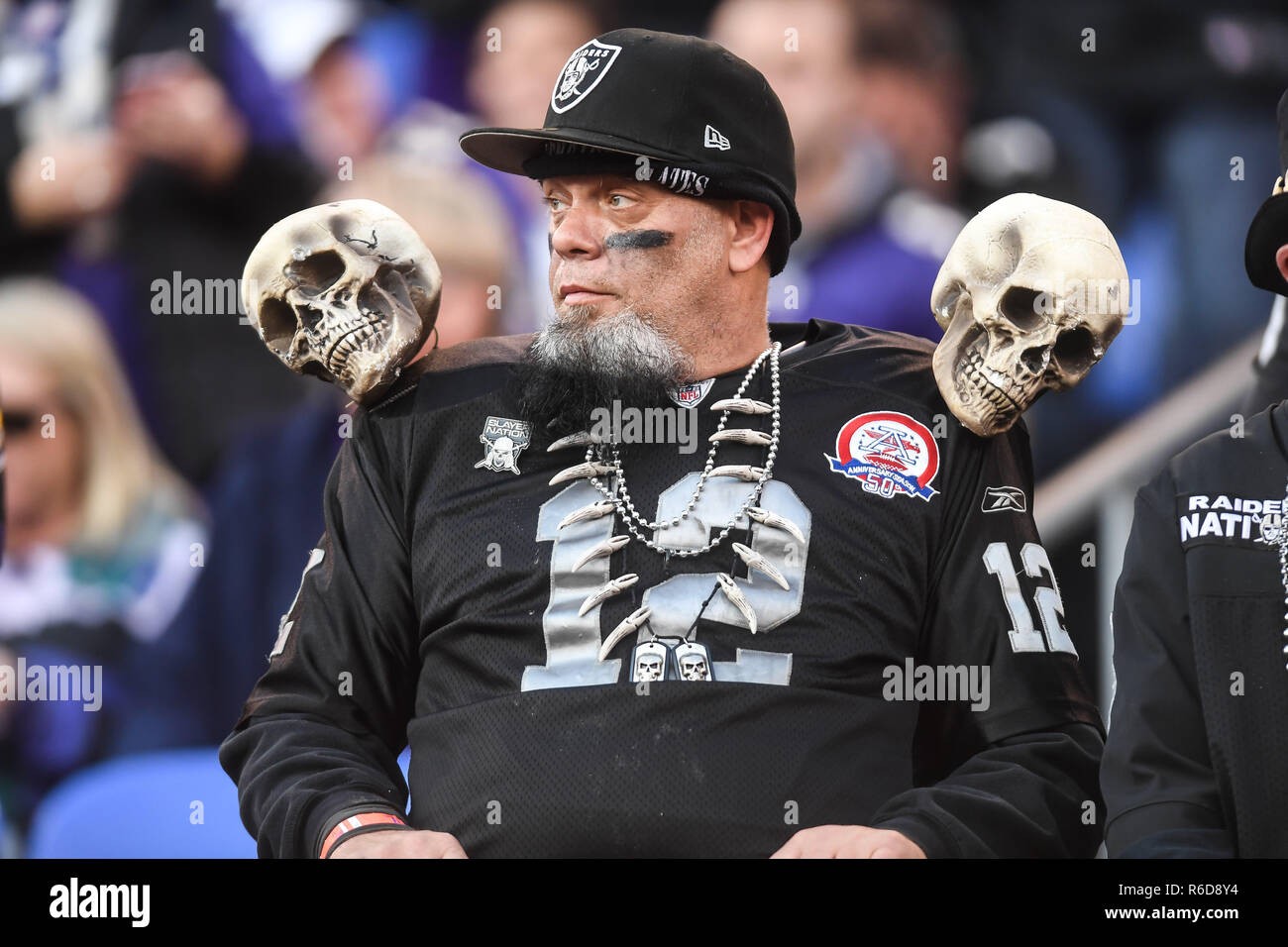 Baltimore, Maryland, USA. 26th Jan, 2016. A dejected Raiders fans ...