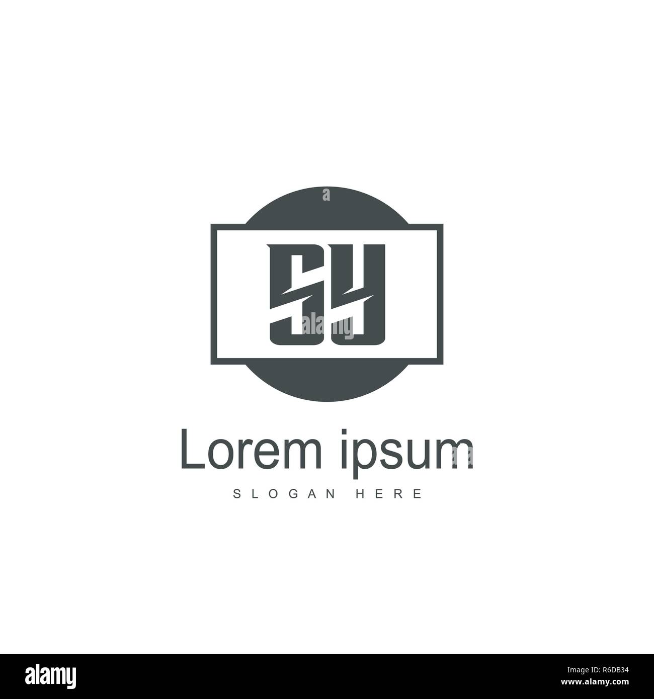 Initial letter SY Logo Template. Minimalist letter logo design Stock ...