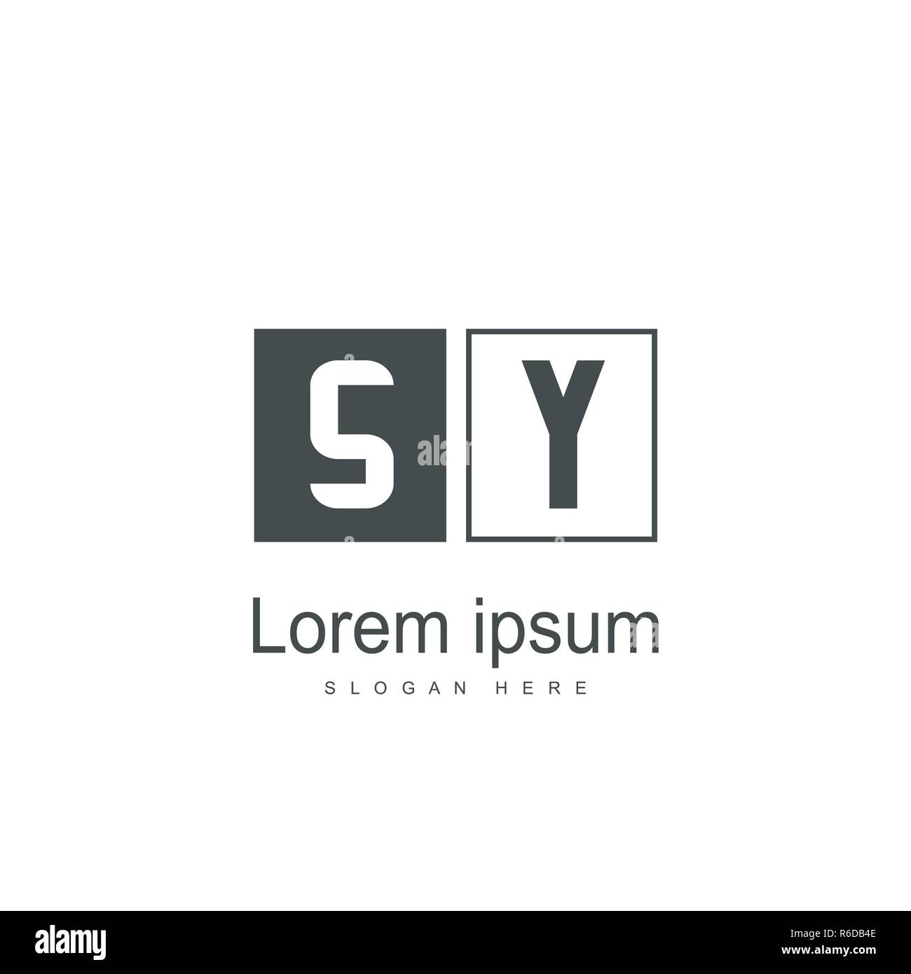 Initial letter SY Logo Template. Minimalist letter logo design Stock ...