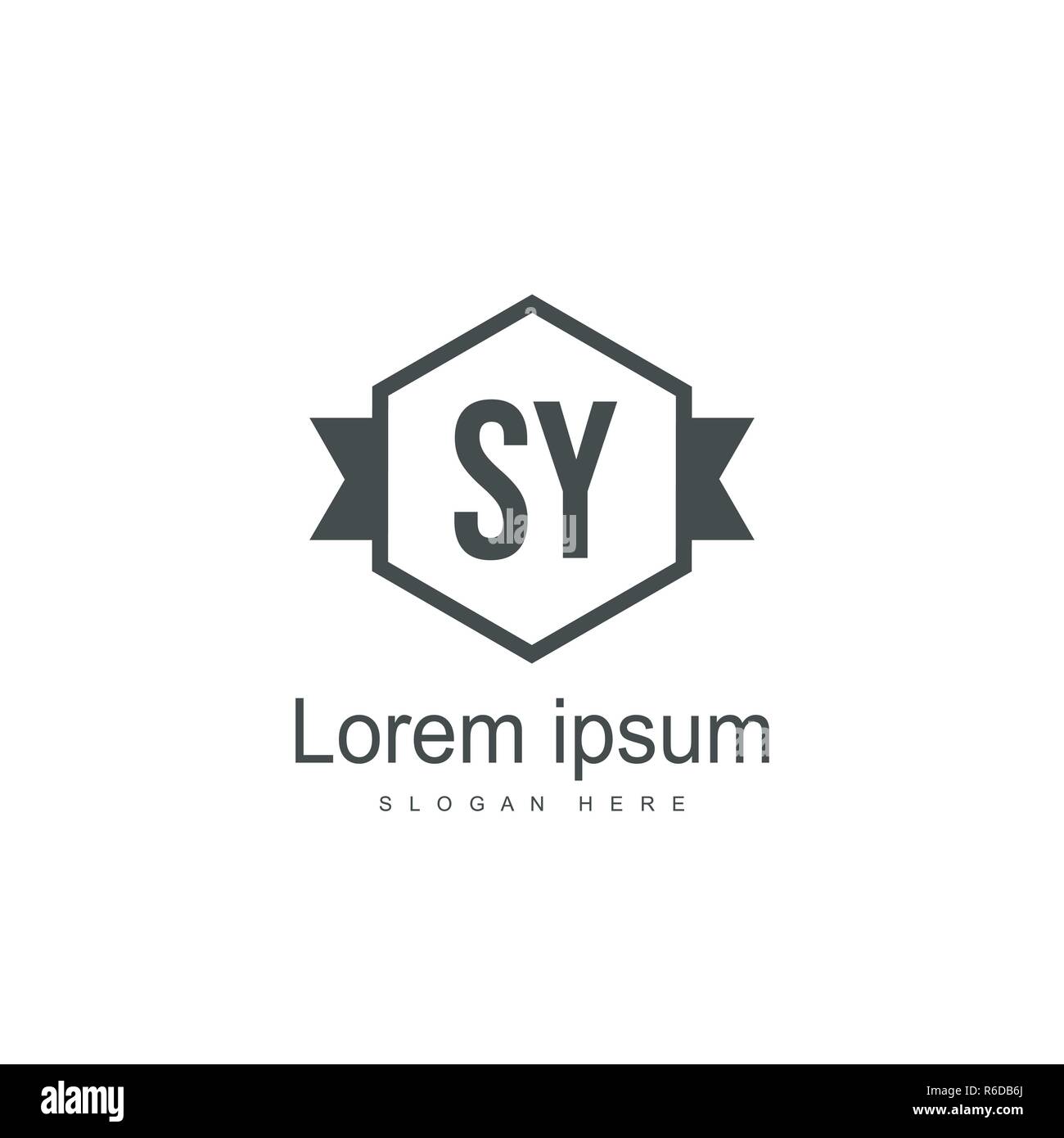 Initial letter SY Logo Template. Minimalist letter logo design Stock ...