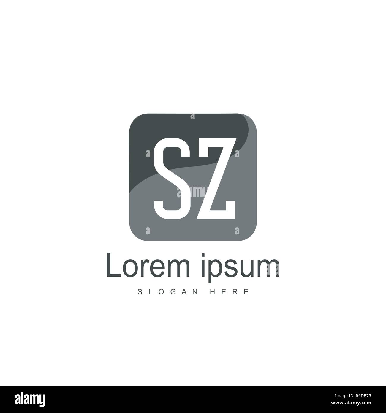 Initial letter SZ Logo Template. Minimalist letter logo design Stock Vector Image & Art - Alamy