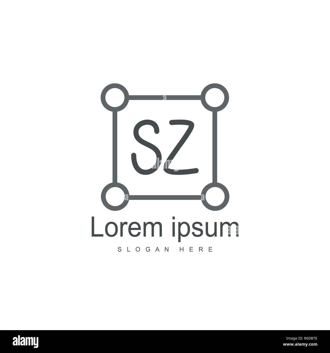Initial letter SZ Logo Template. Minimalist letter logo design Stock Vector Image & Art - Alamy