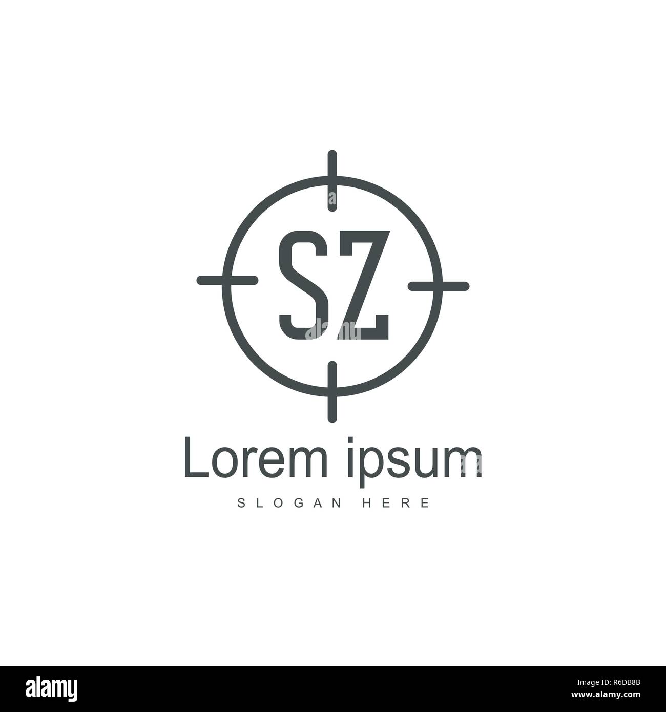 Initial letter SZ Logo Template. Minimalist letter logo design Stock Vector Image & Art - Alamy