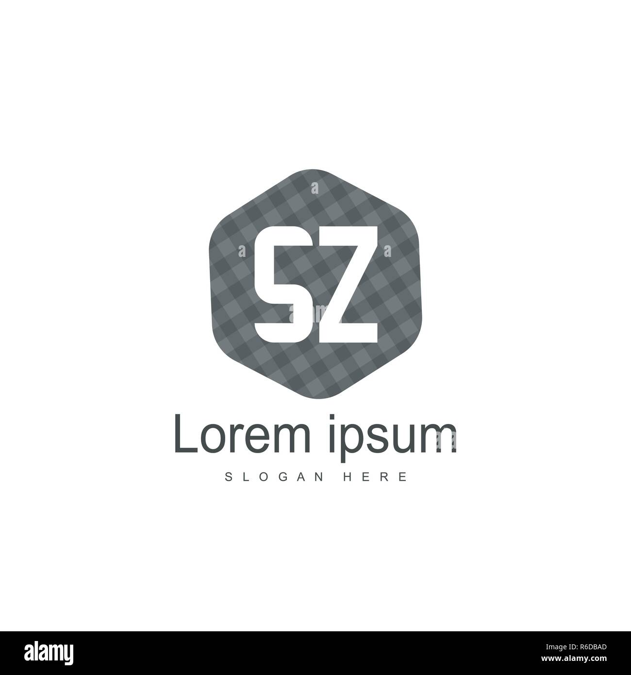 Initial letter SZ Logo Template. Minimalist letter logo design Stock Vector Image & Art - Alamy