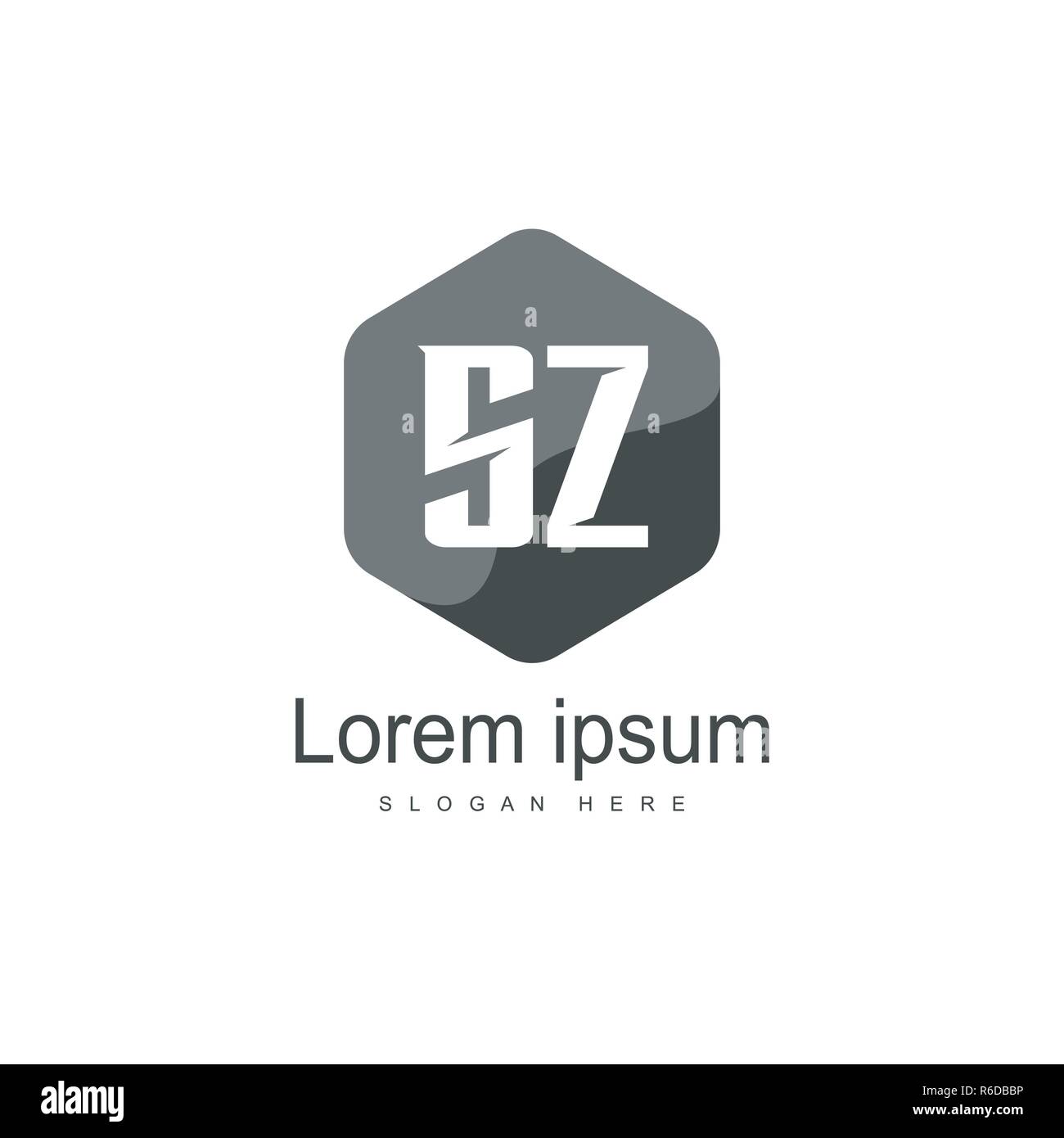 Initial letter SZ Logo Template. Minimalist letter logo design Stock Vector Image & Art - Alamy