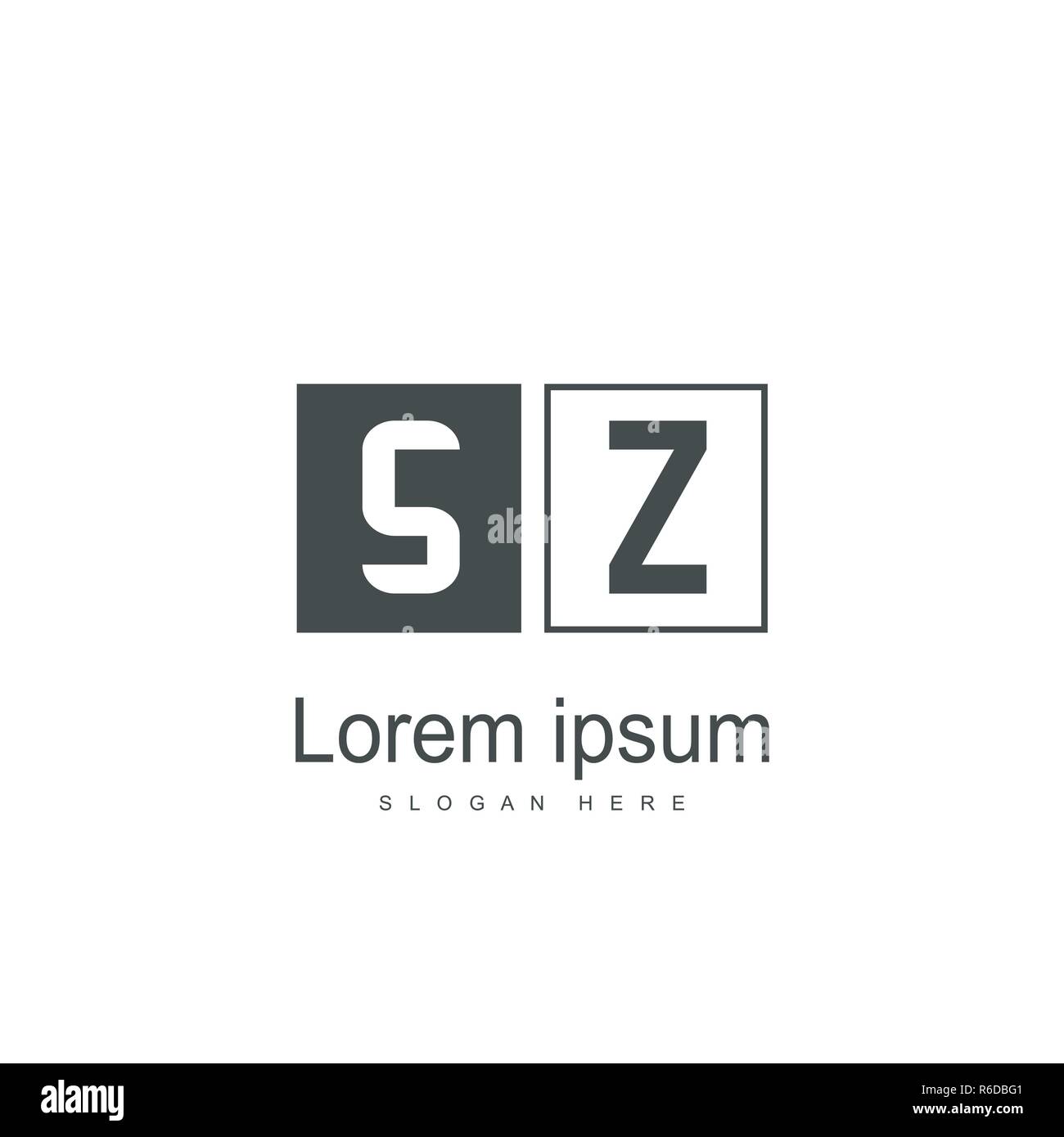 Initial letter SZ Logo Template. Minimalist letter logo design Stock Vector Image & Art - Alamy