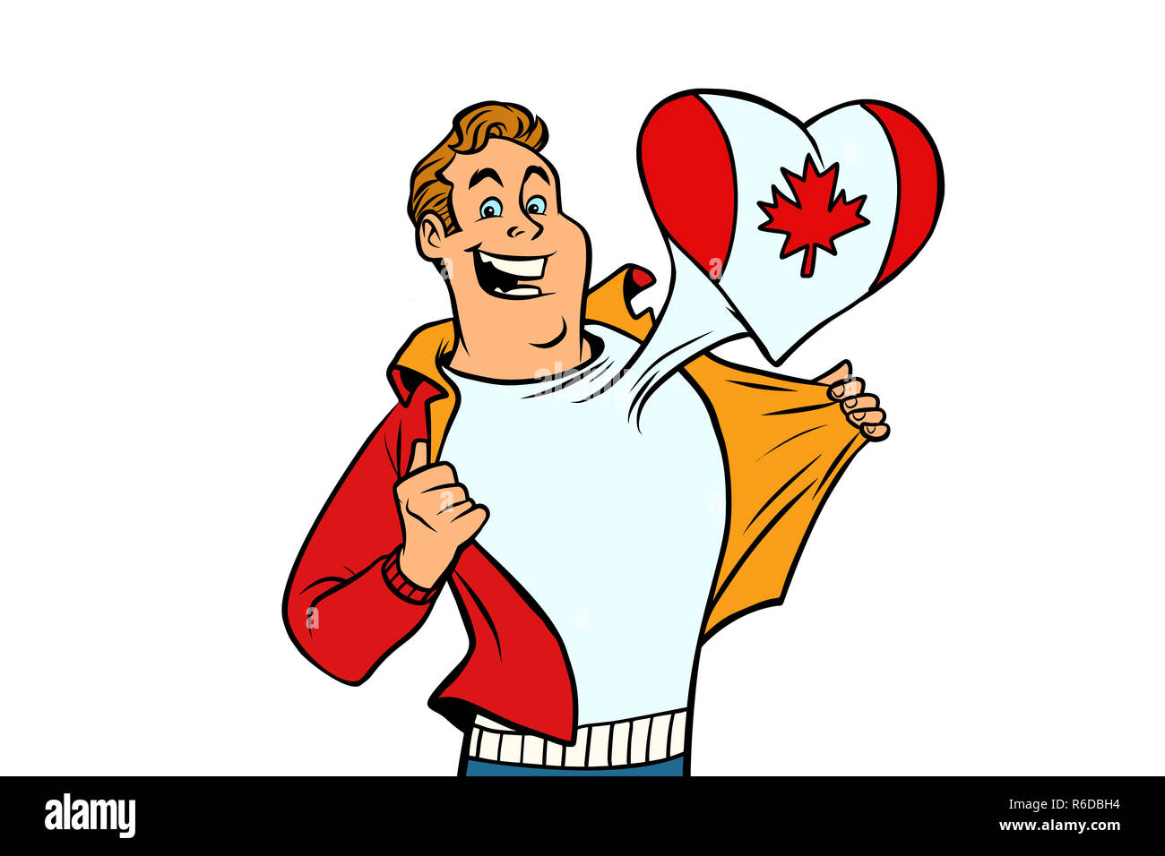 Canada patriot isolated on white background Stock Photo - Alamy