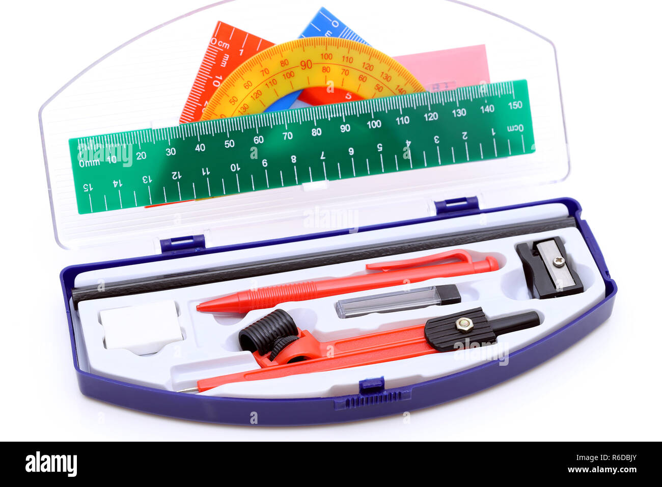 School supplies set on a white background Stock Photo - Alamy