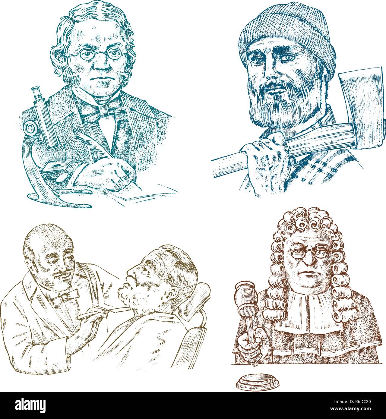 Cartoon old man in glasses hi-res stock photography and images - Alamy