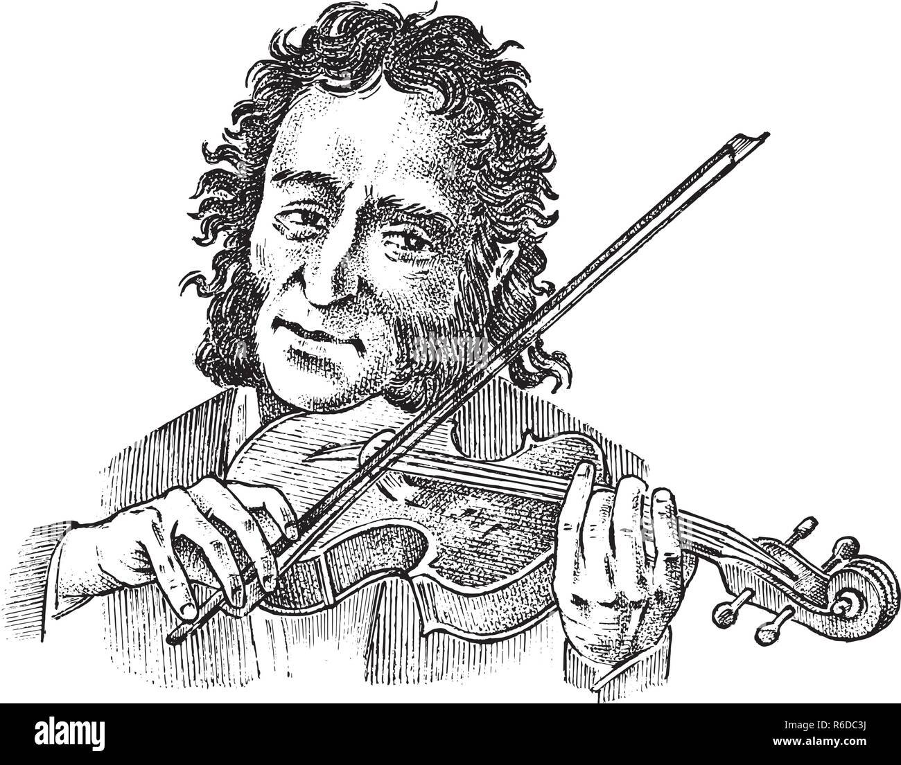 Man plays the violin. Musician with a classic instrument. Performance ...