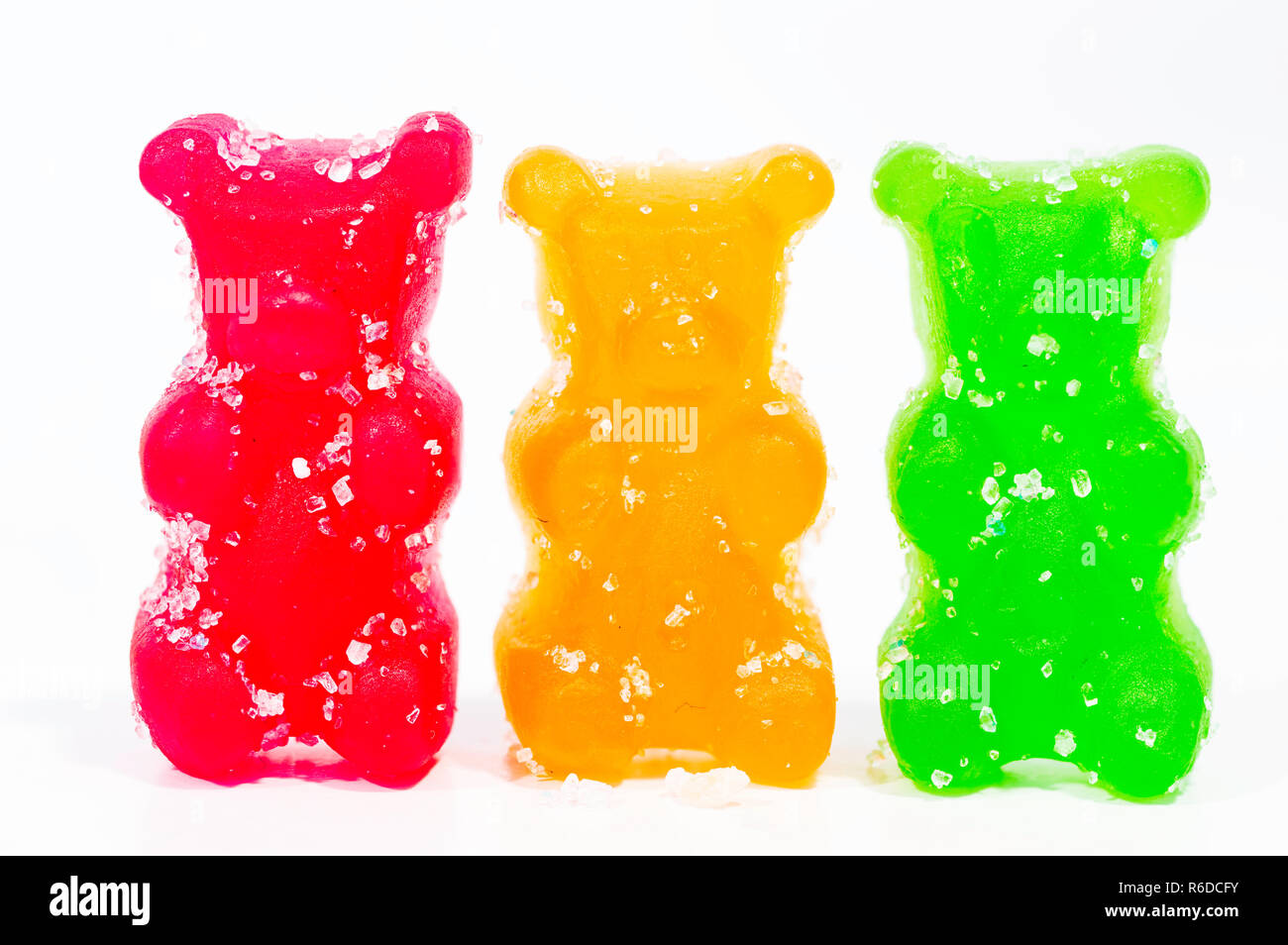Teddy Bears Candy. closeup shoot of the colorful and delicious gummy ...