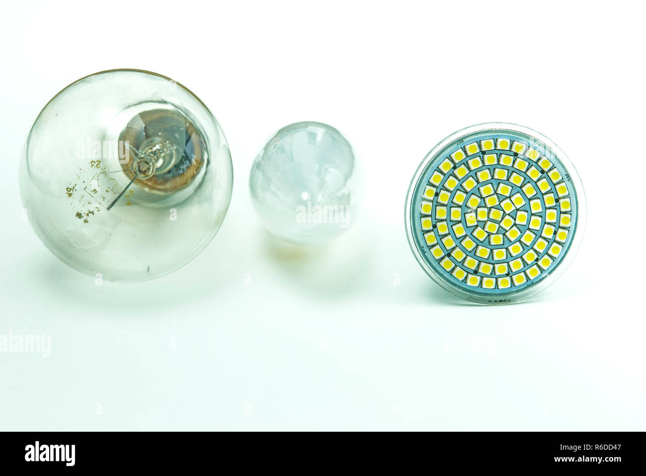 Light Bulbs, Old And Modern Led Stock Photo - Alamy