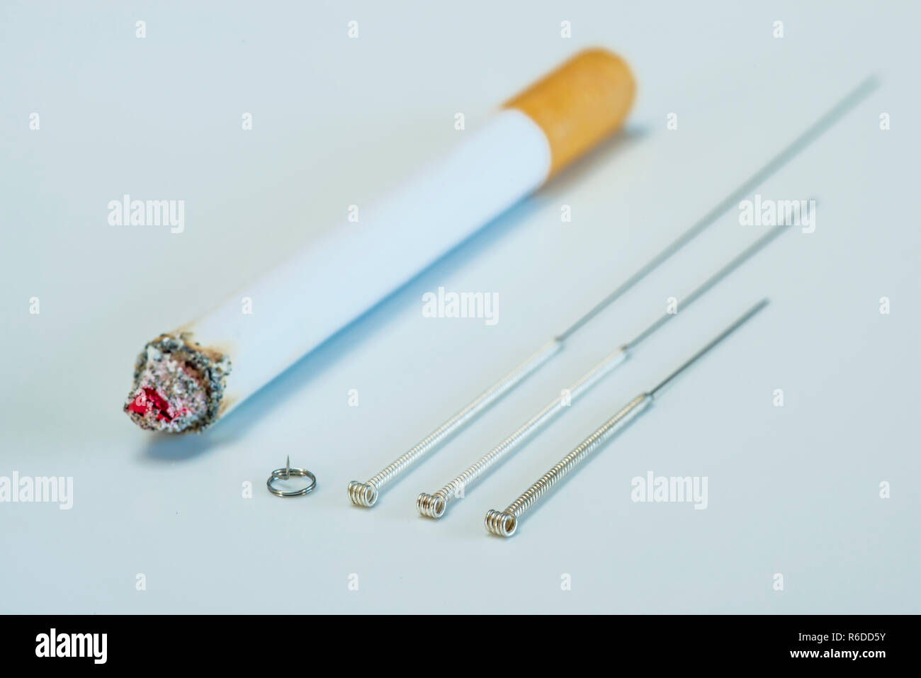 Acupuncture To Stop Smoking Stock Photo - Alamy