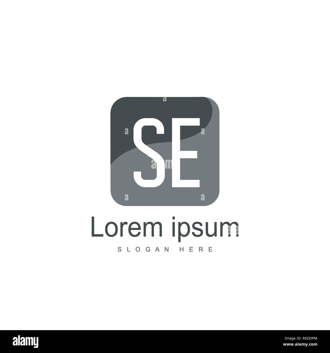 SE Letter logo design. Initial SE Logo template design Stock Vector ...