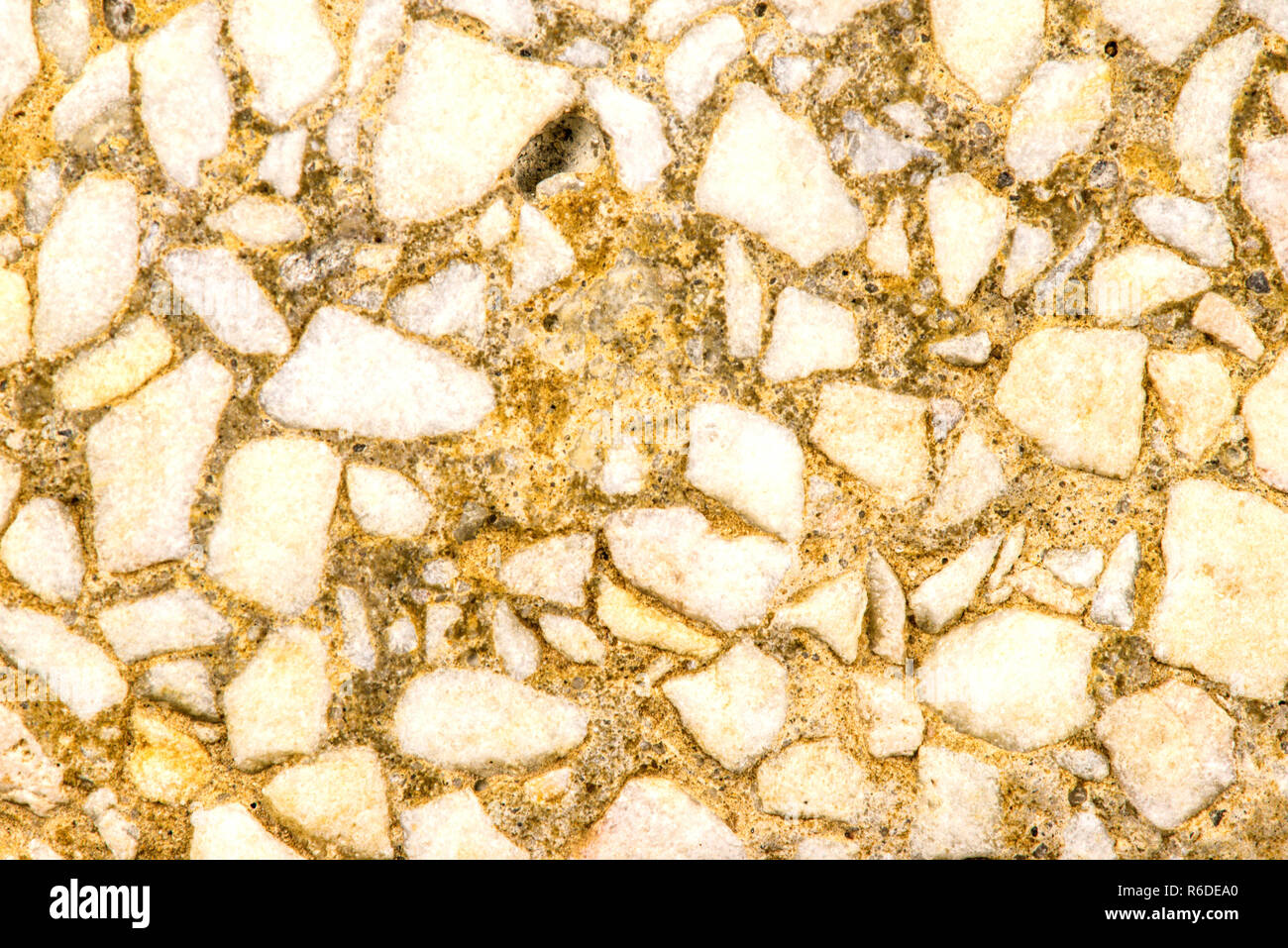 Conglomerate, Mix, Sandstone With Quartz Crystals Stock Photo - Alamy