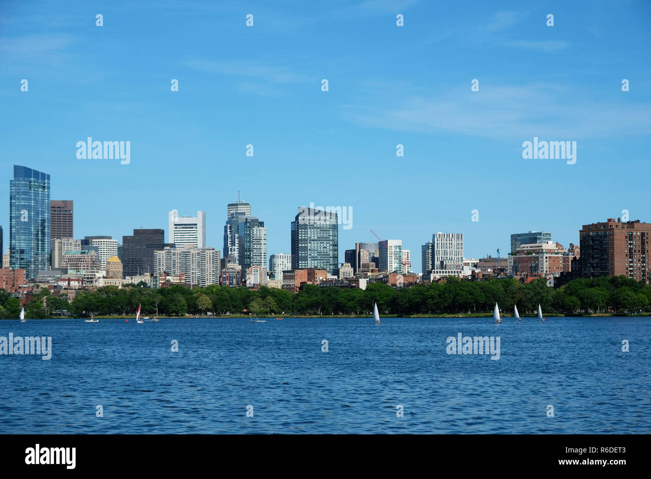 Boston Skyline in summertime Stock Photo - Alamy