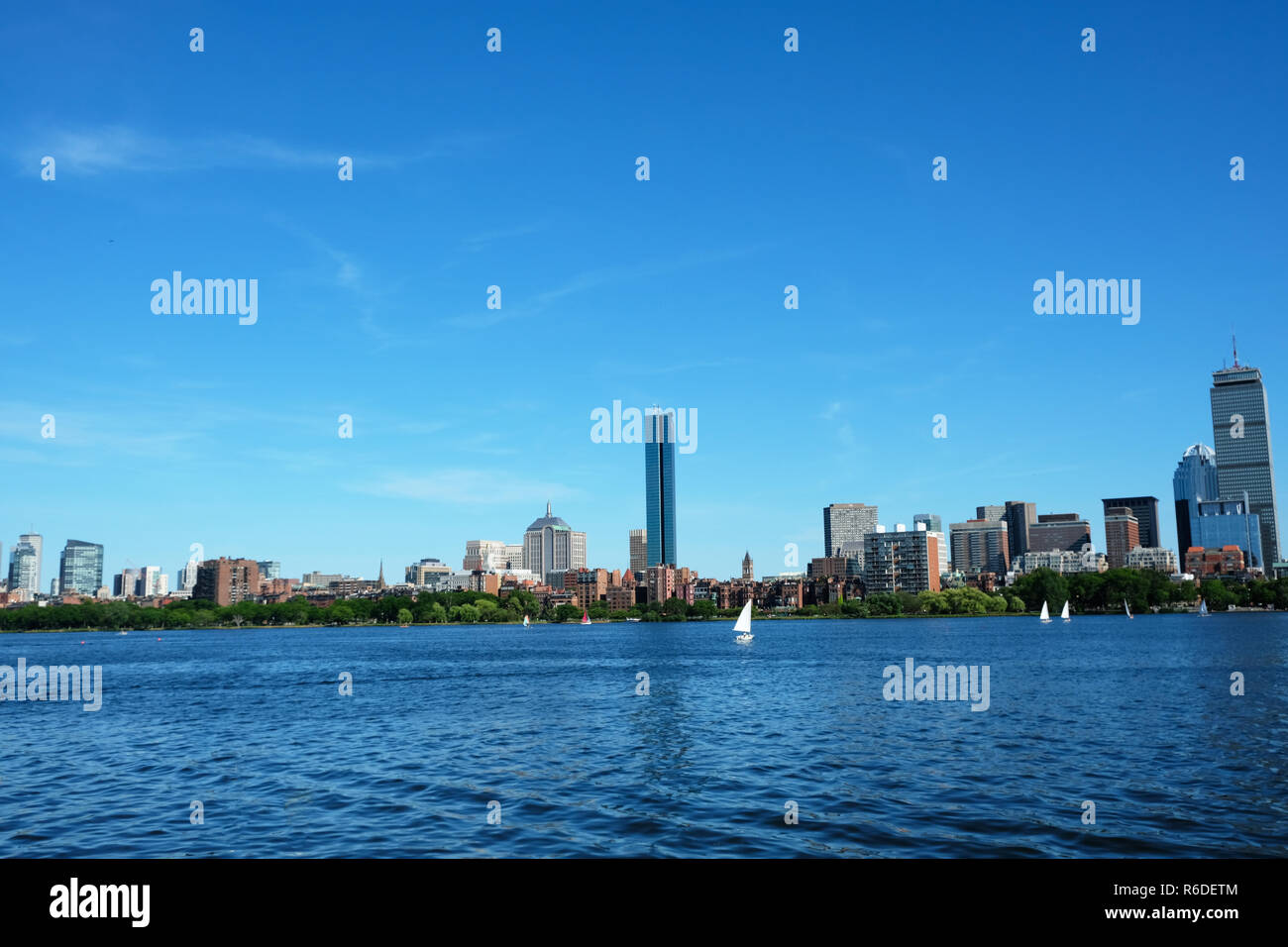 Boston Skyline in summertime Stock Photo - Alamy