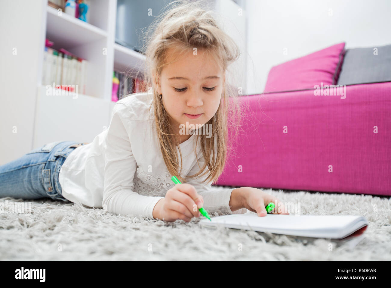 Creative Preschool Child Drawing Stock Photo - Alamy