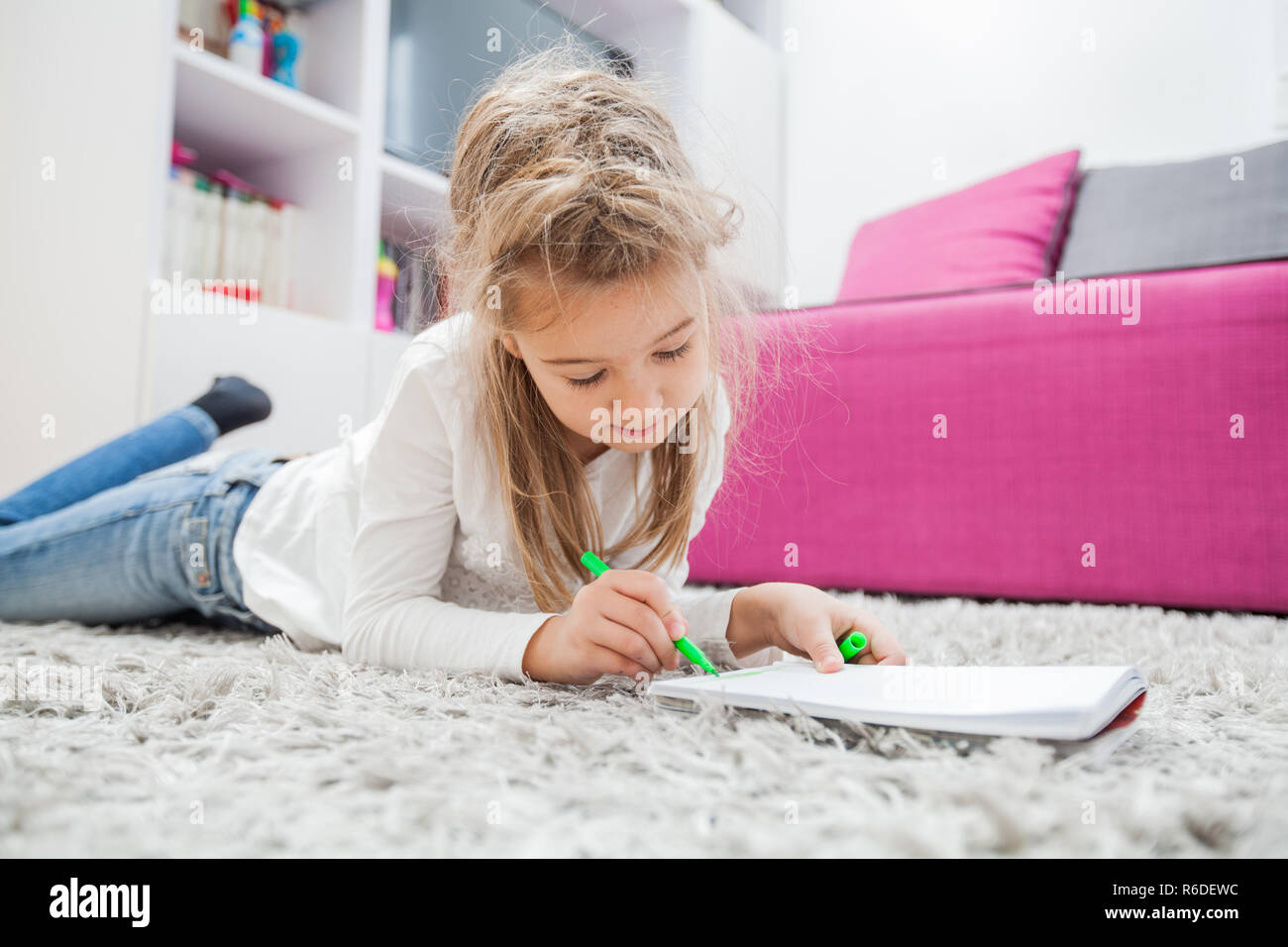 Creative Preschool Child Drawing Stock Photo - Alamy