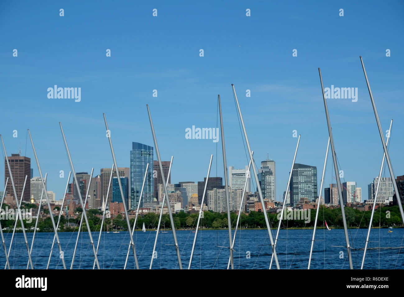 Boston Skyline in summertime Stock Photo - Alamy