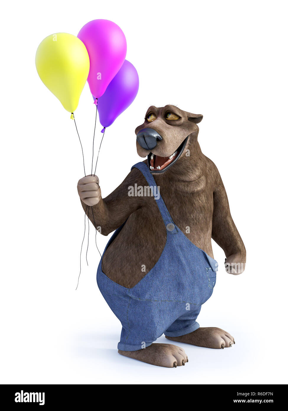 Bear with balloons Cut Out Stock Images & Pictures - Alamy