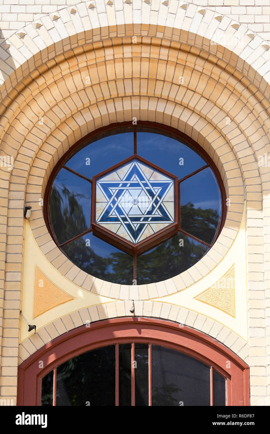 Star of Dawid on facade of Small Synagogue, Lower Silesia, Wroclaw ...