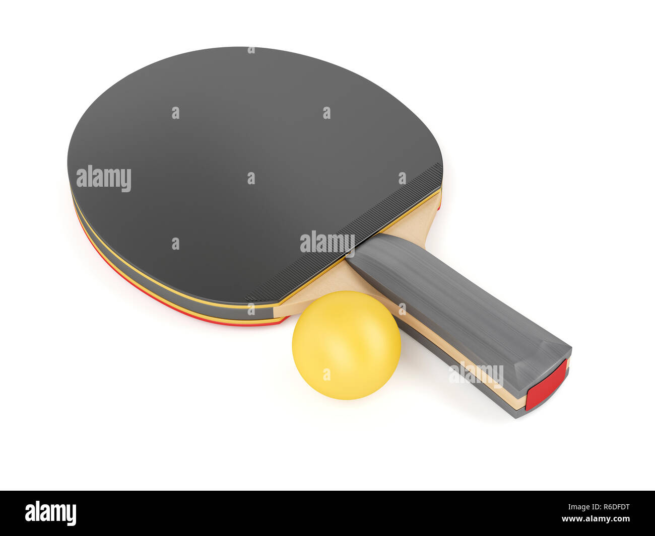 Table tennis racket and ball Stock Photo - Alamy