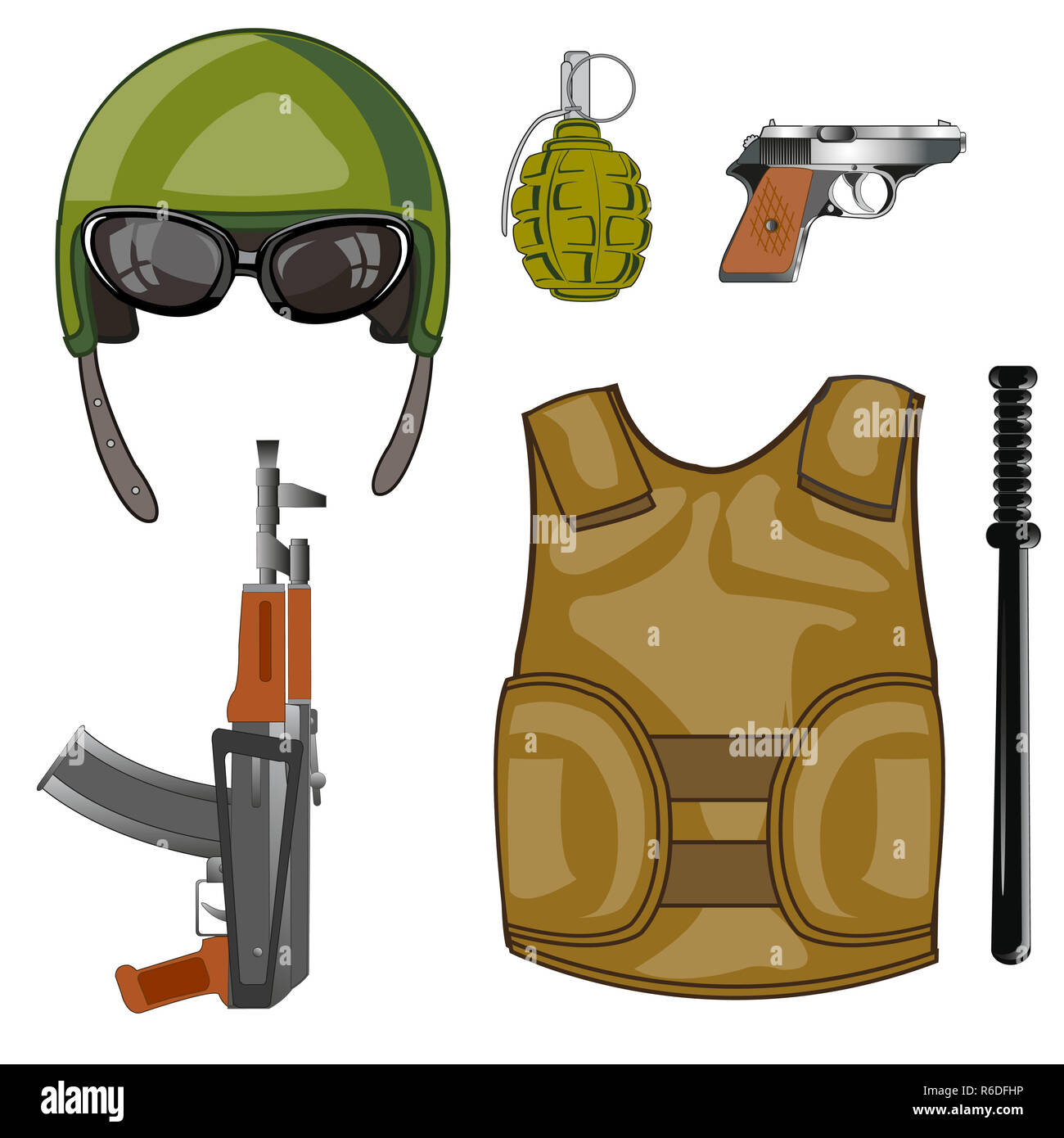 Equipment and weapon military Stock Photo - Alamy