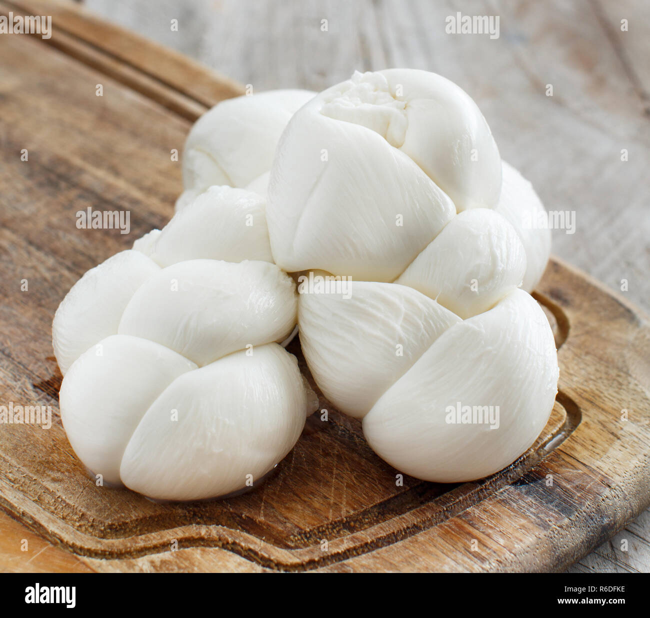 Italian cheese braided Mozzarella Stock Photo - Alamy