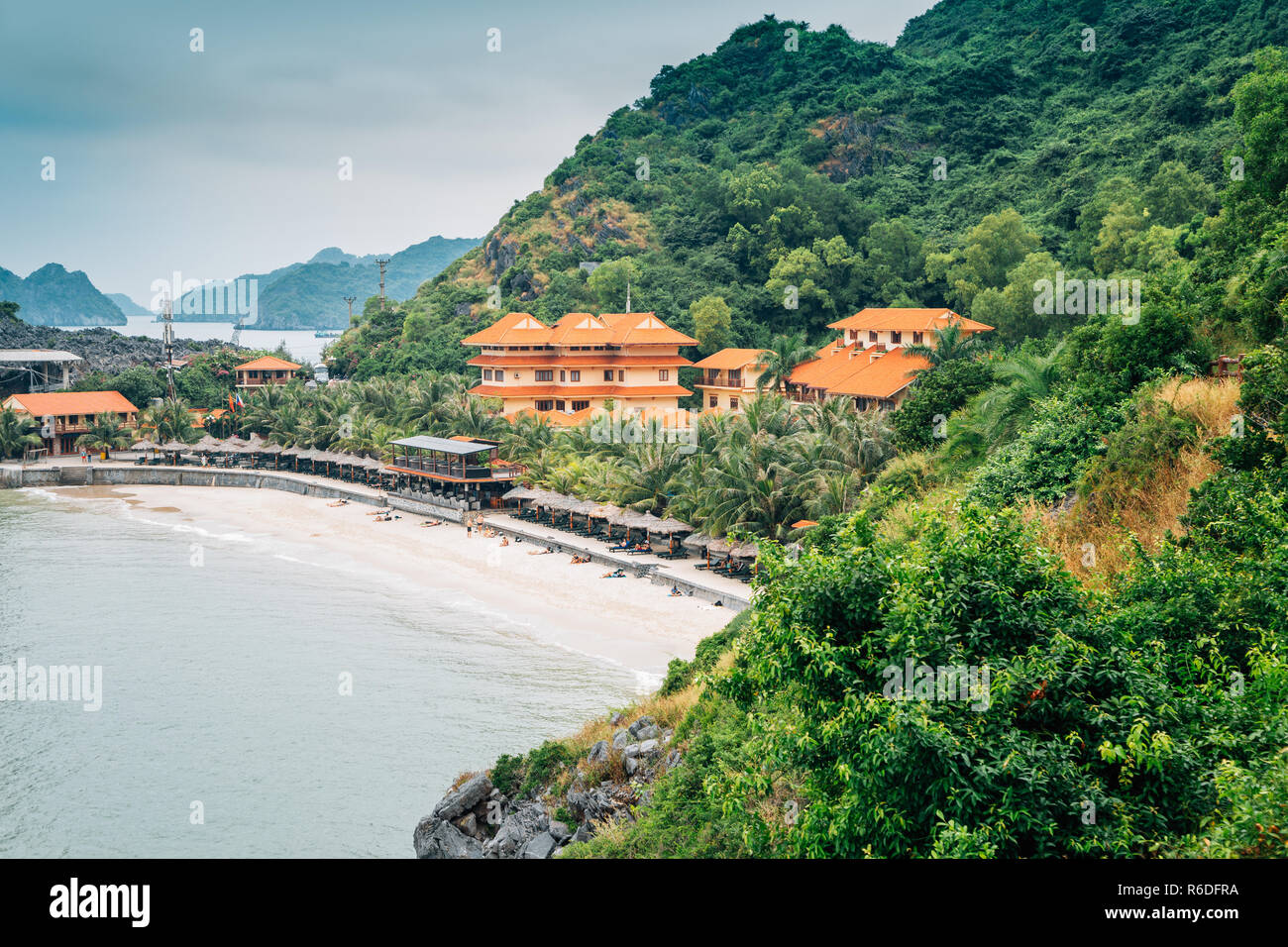 Cat co beach 3 in Cat Ba island, Vietnam Stock Photo - Alamy