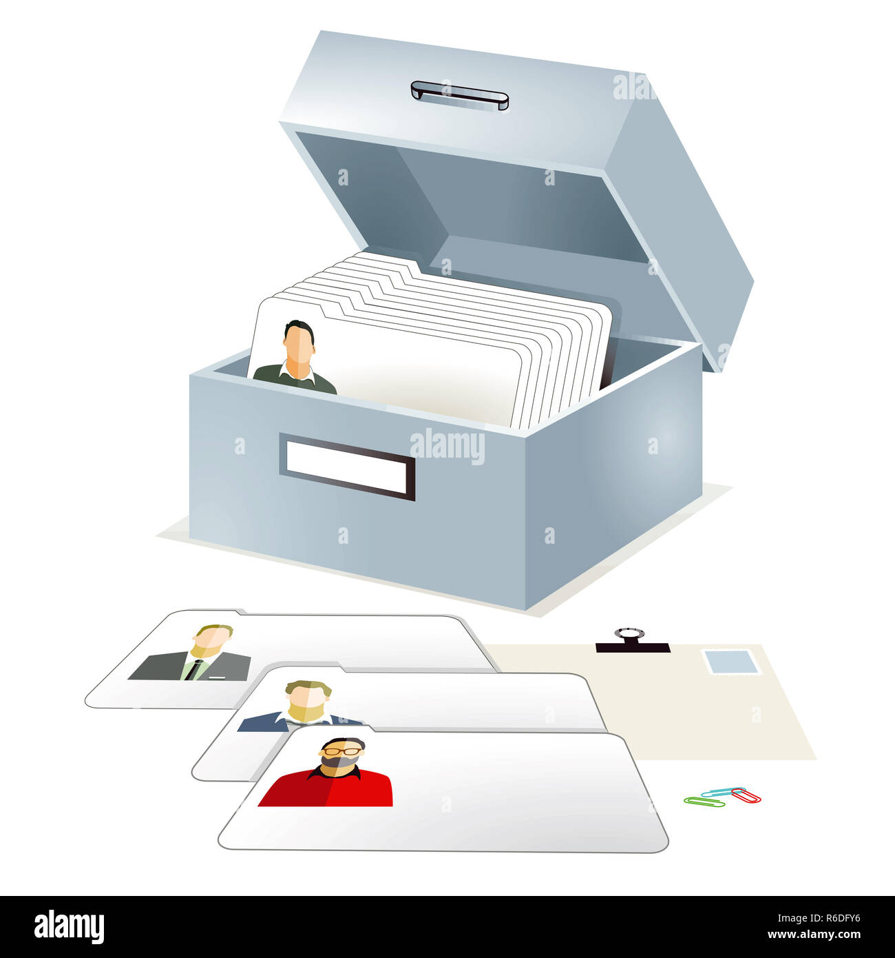 database,file folder illustration Stock Photo - Alamy