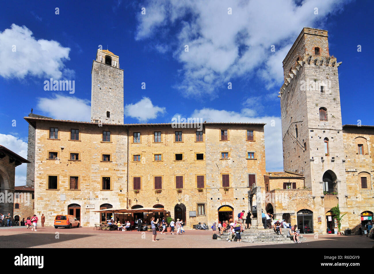Historic Towers And Public Cistern, Piazza Della Cisterna, San ...