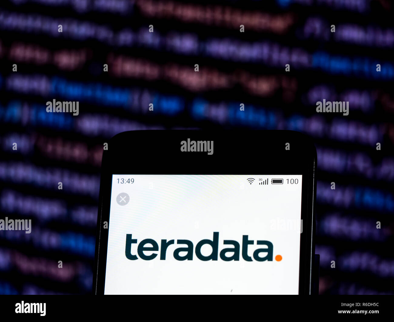 Teradata Corporation logo seen displayed on smart phone Stock Photo - Alamy