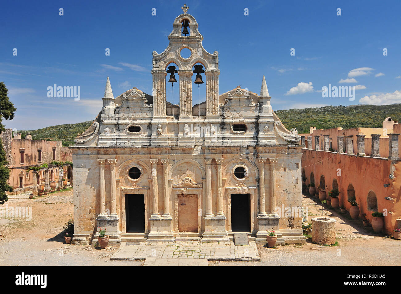 The Main Church Of Arkadi Monastery, Symbol Of The Struggle Of Cretans ...