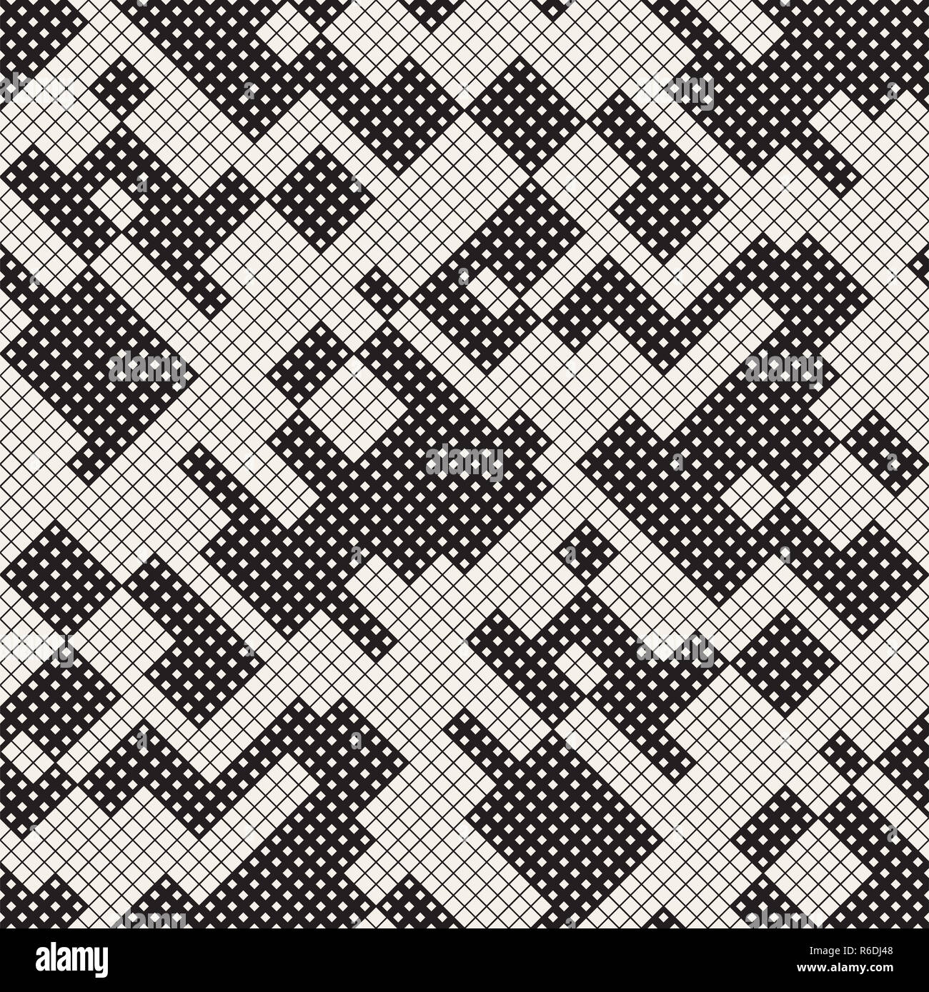 Modern Stylish Halftone Texture. Endless Abstract Background With Random Size Squares. Vector ...