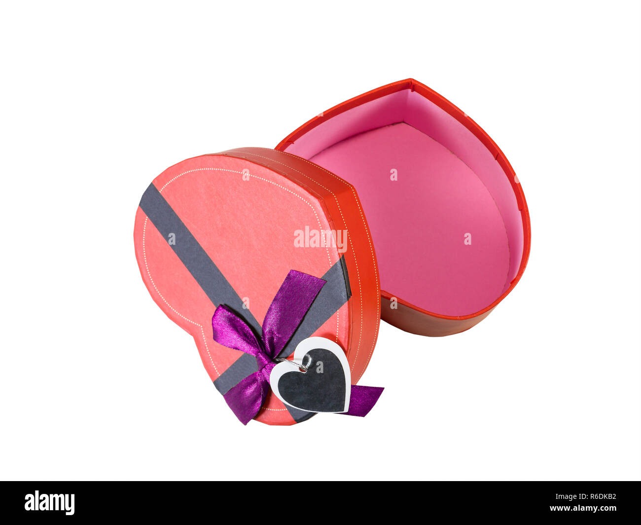 Red Heart shaped box Stock Photo - Alamy