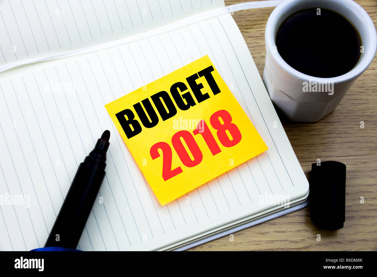 Hand writing text caption inspiration showing Budget 2018. Business ...