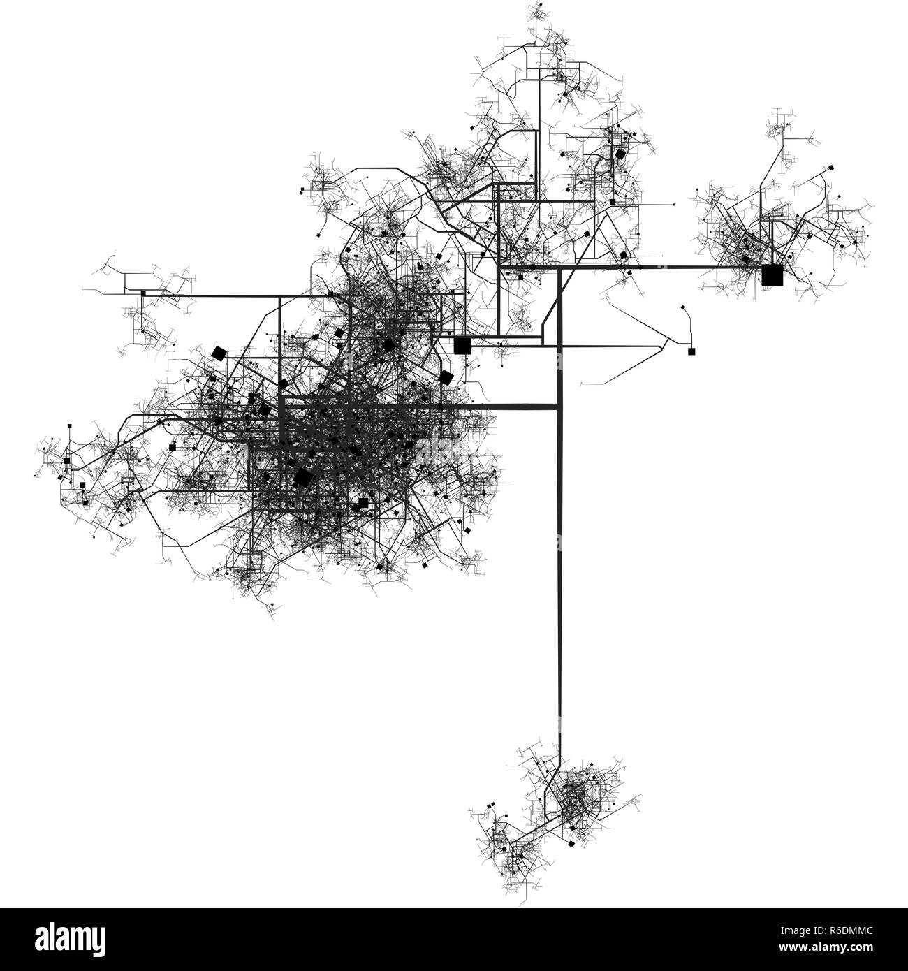 Modern city map Cut Out Stock Images & Pictures - Alamy