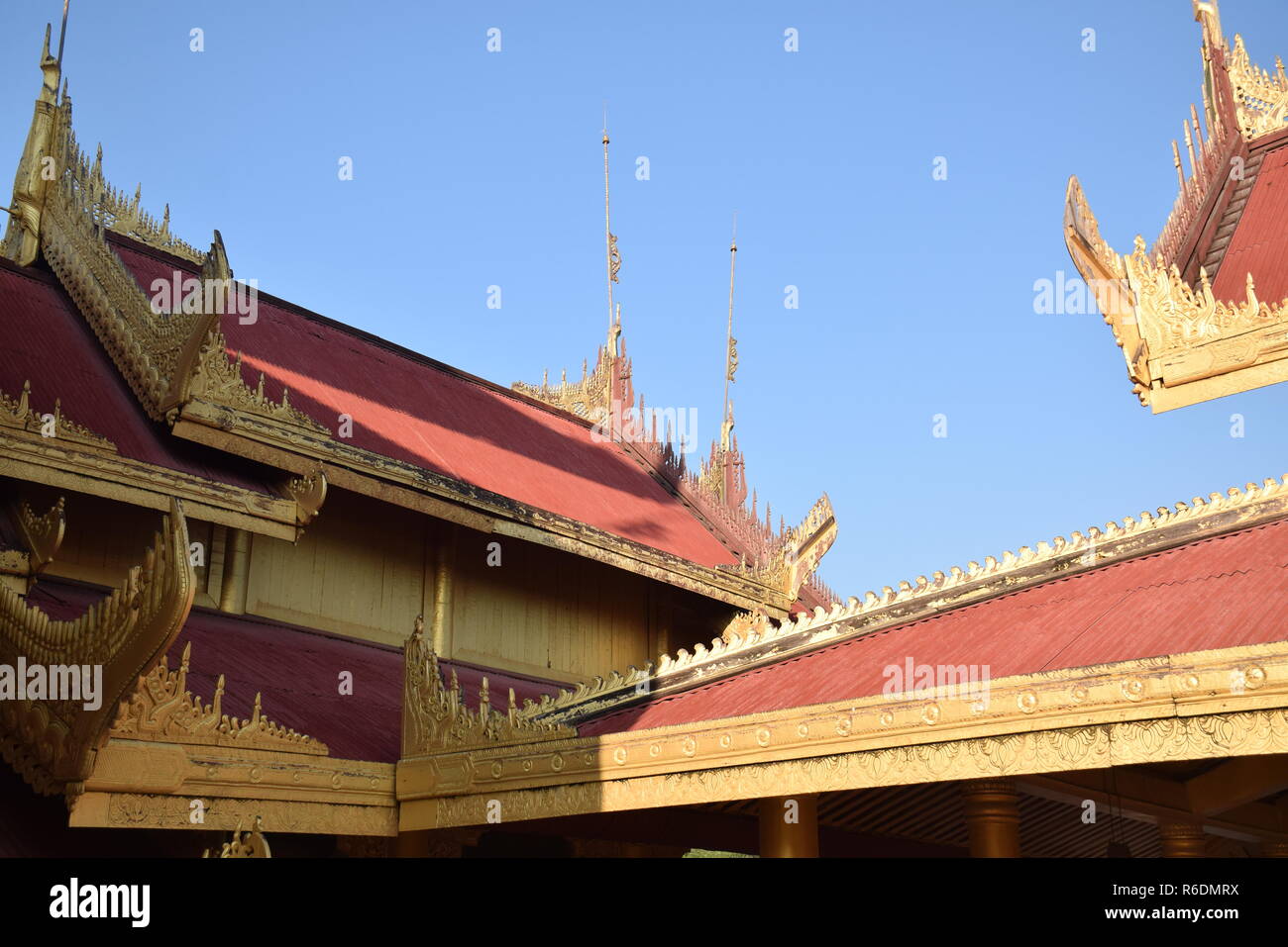 Buildings inside Mandalay Royal palace complex, the last royal palace ...