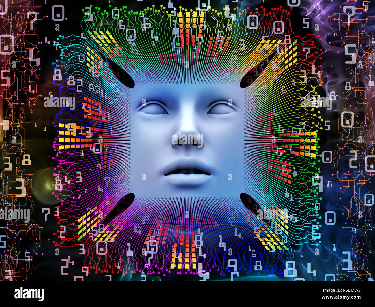 Toward Digital Super Human AI Stock Photo - Alamy