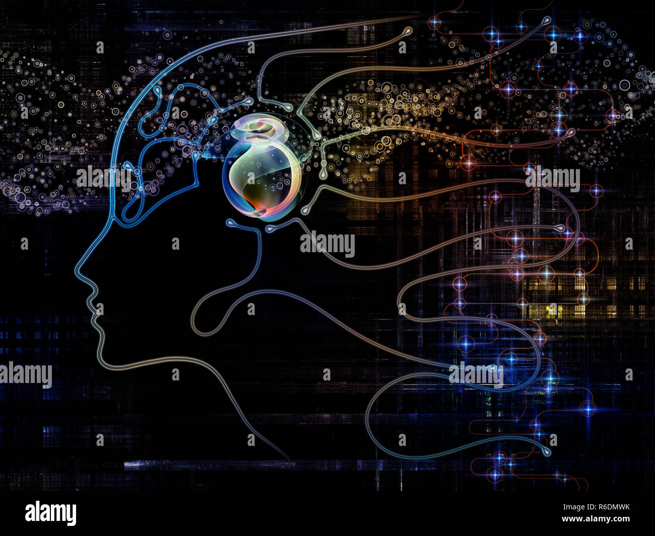 Digital Life of Machine Consciousness Stock Photo - Alamy