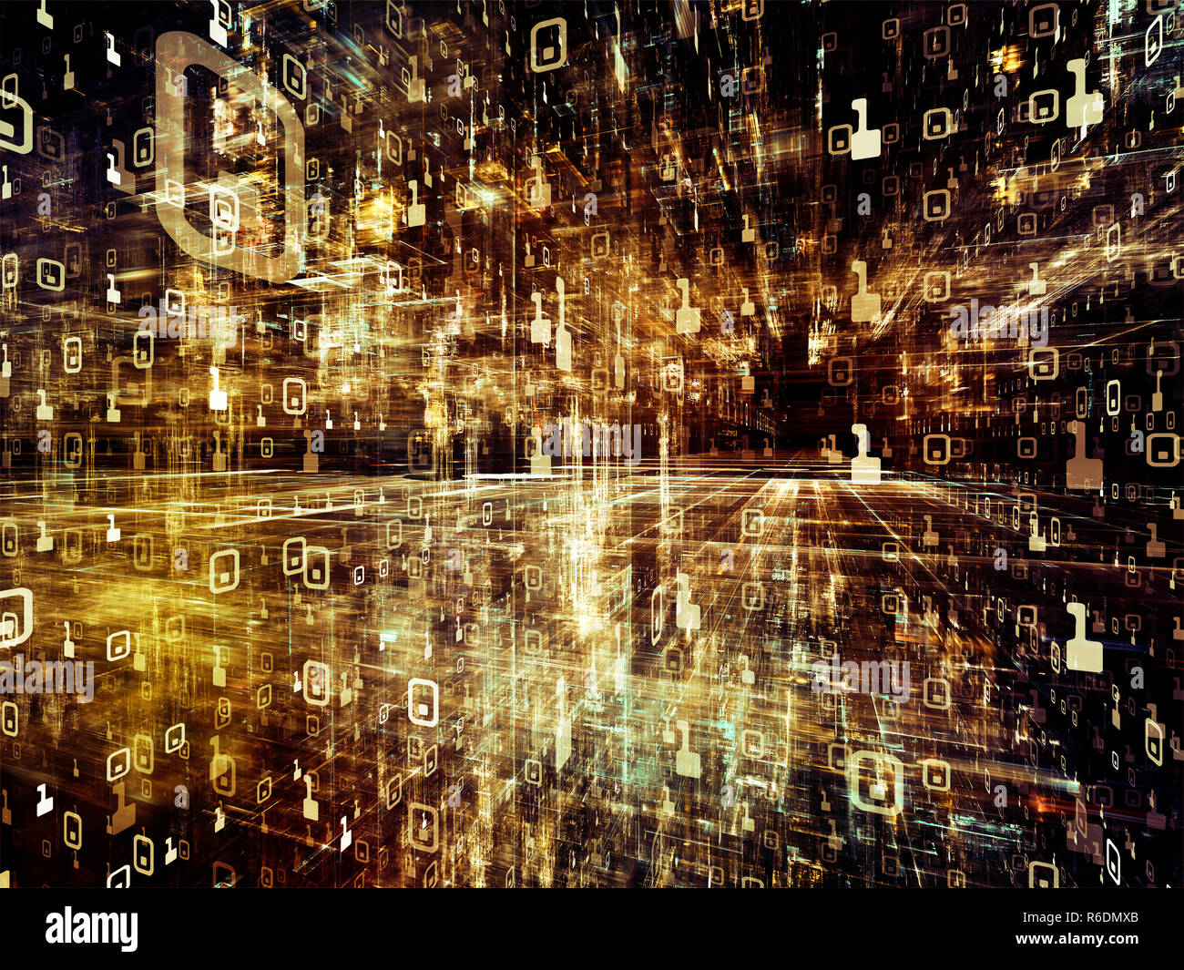 Glow of Virtual World Stock Photo - Alamy