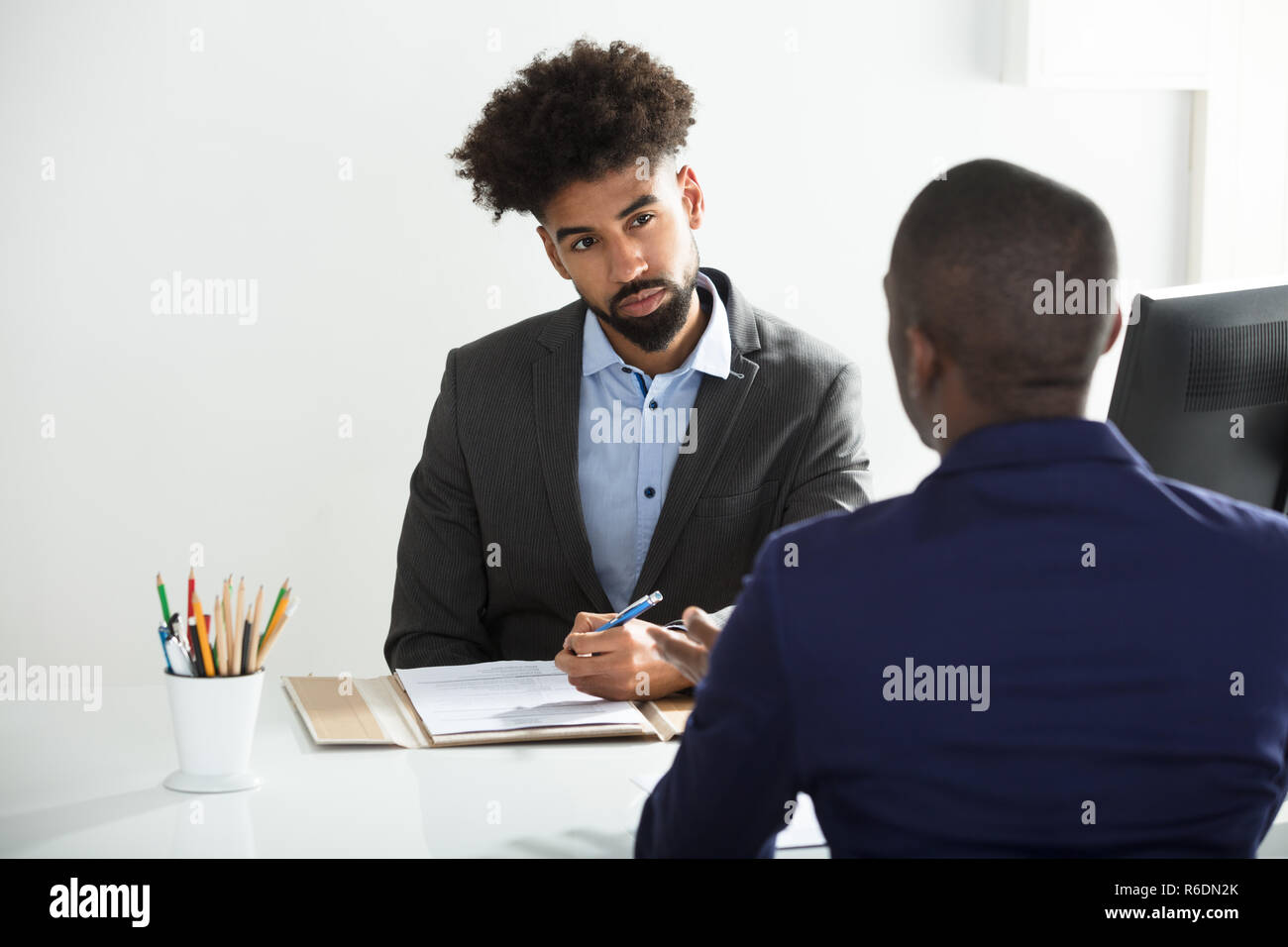 African hr manager interviewing hi-res stock photography and images - Alamy