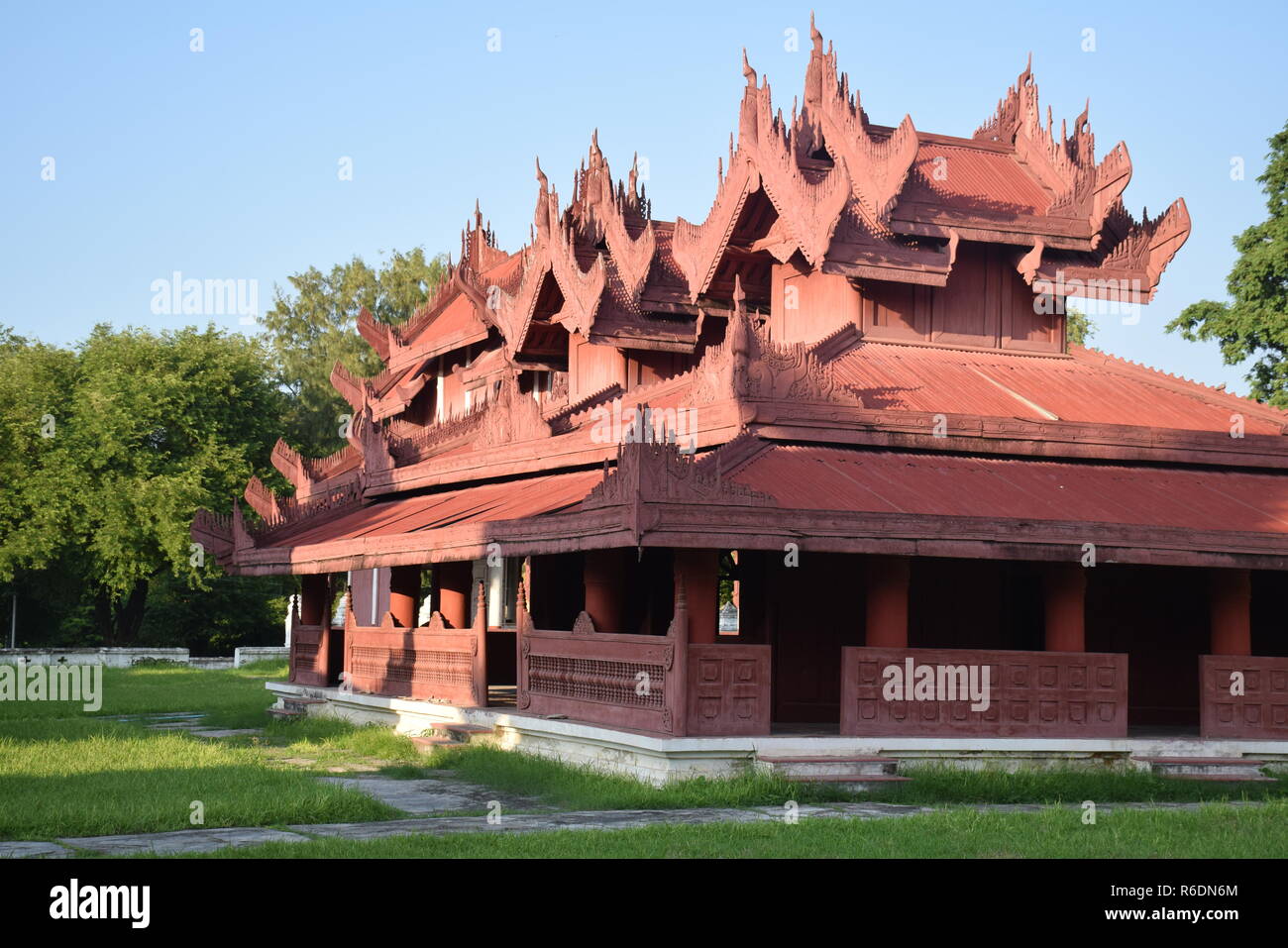 Buildings inside Mandalay Royal palace complex, the last royal palace ...