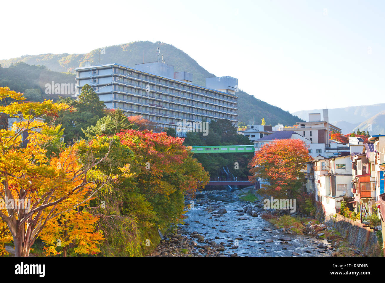 Shiobara onsen in Autumn Stock Photo - Alamy