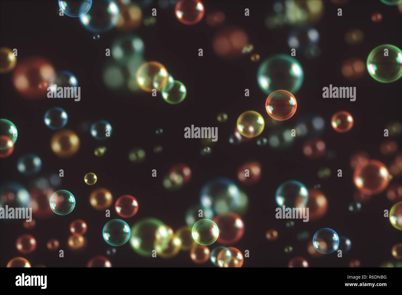 Soap Bubbles Dark Background Stock Photo - Alamy