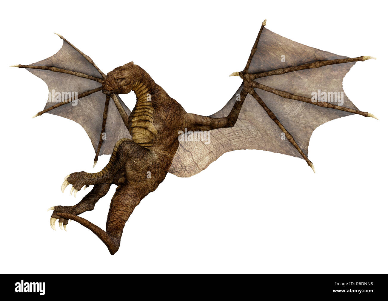 3D Rendering Fantasy Dragon on White Stock Photo - Alamy