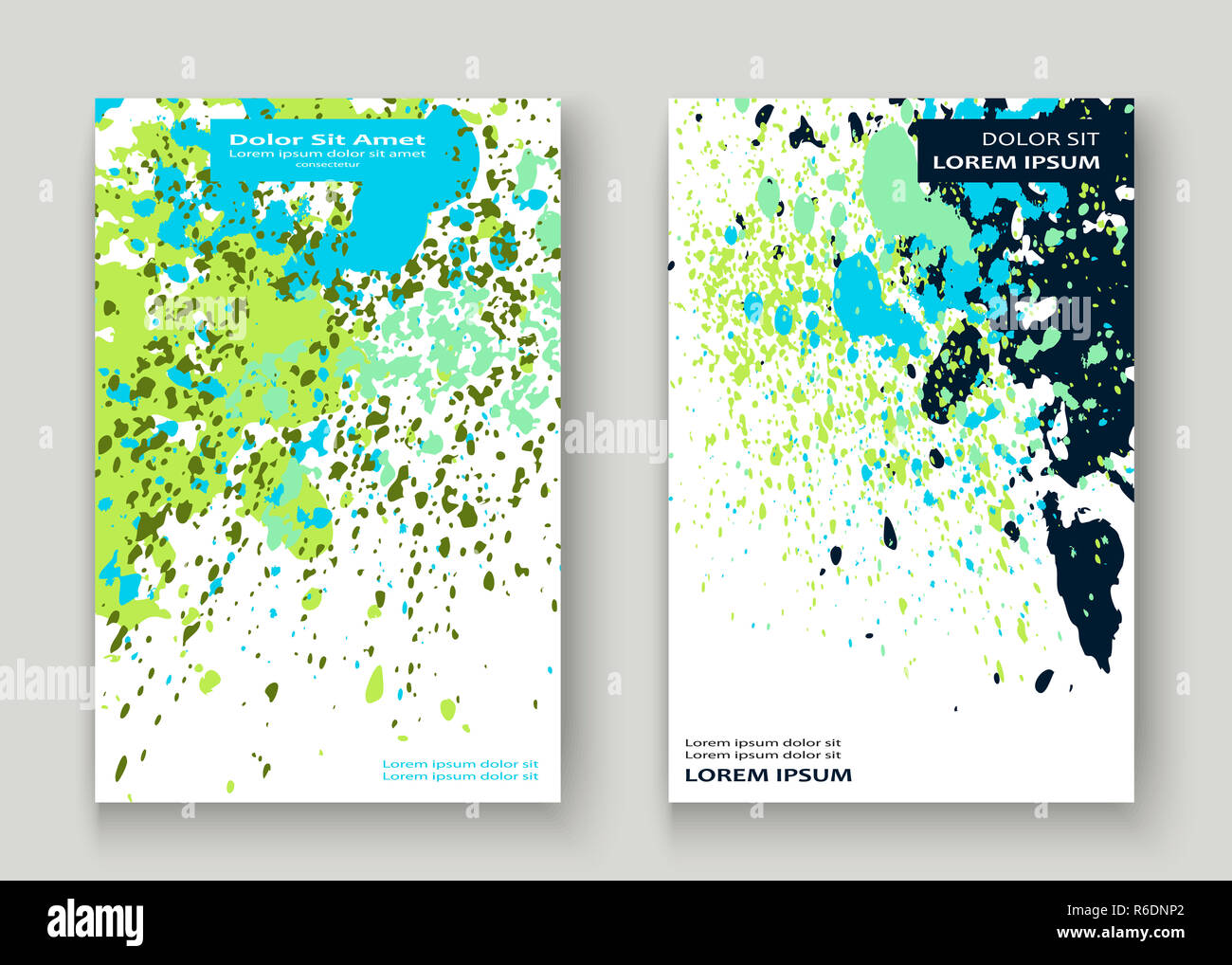 Neon cyan greenery explosion paint splatter artistic cover design ...