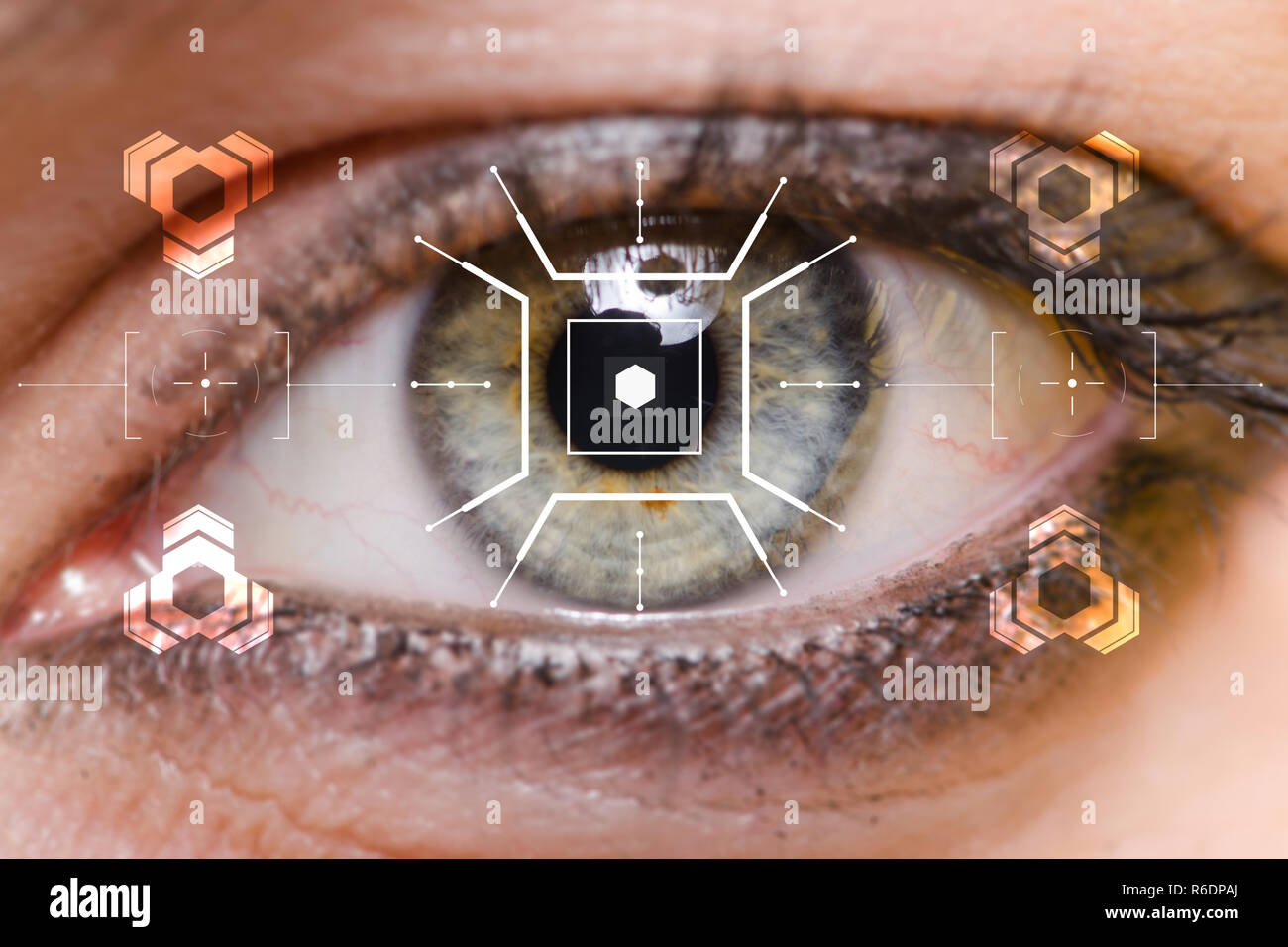 Concept sensor implanted human eye hi-res stock photography and images ...