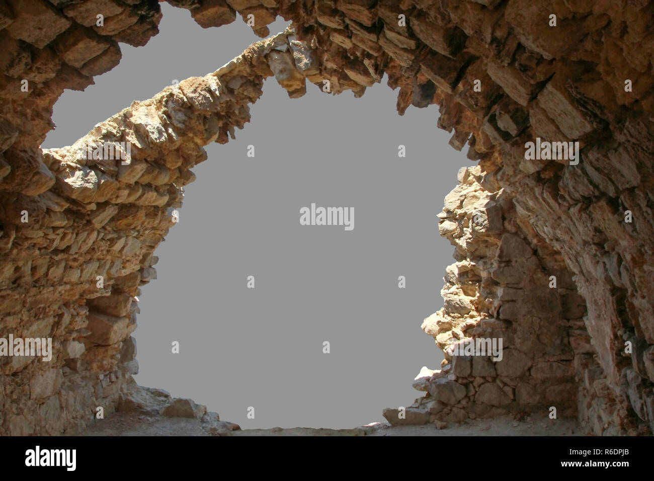 An ancient arch of a ruined castle Stock Photo - Alamy